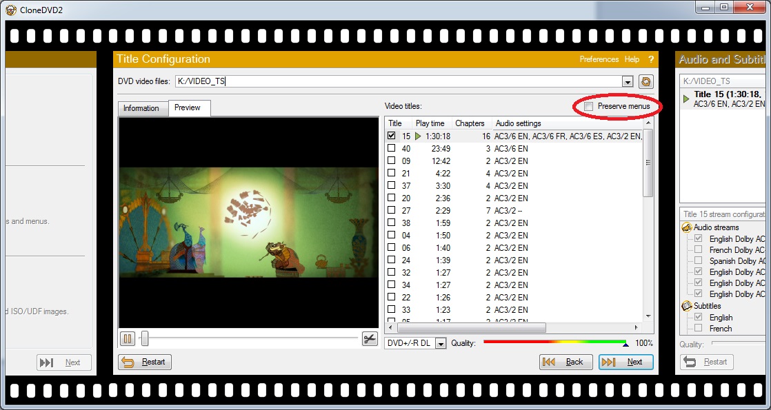CloneDVD PreserveMenus | CocoonTech.com