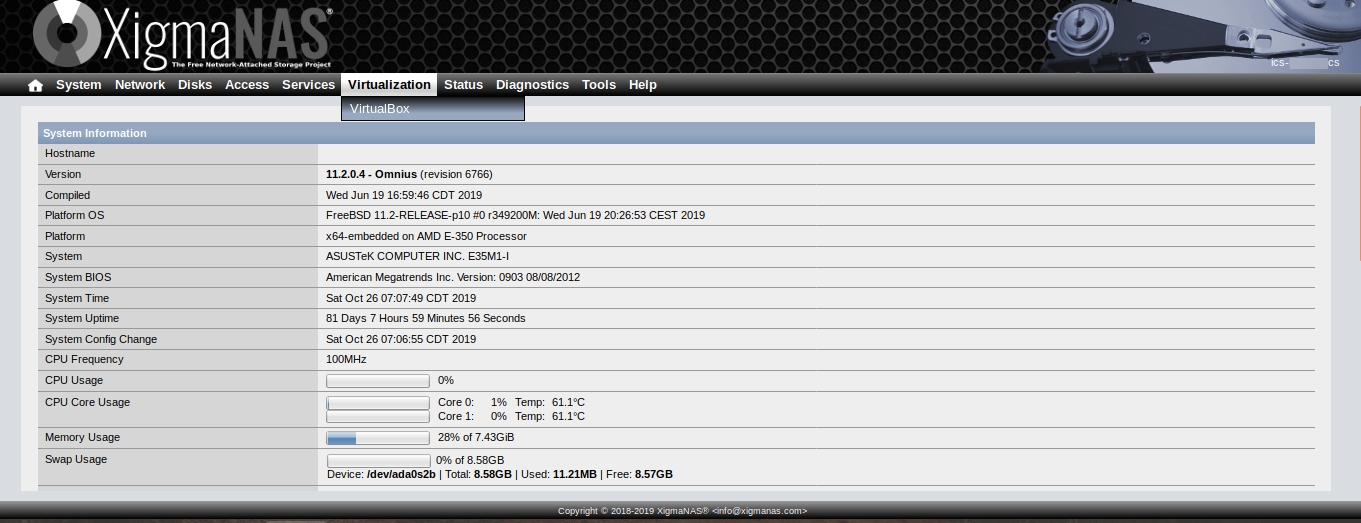 XigmaNAS | CocoonTech.com